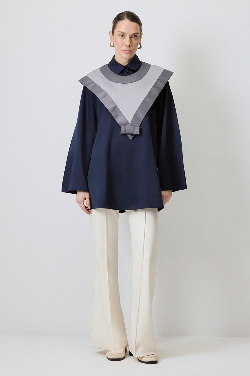 COLLAR DETAILED SATIN TUNIC – Touché Europe