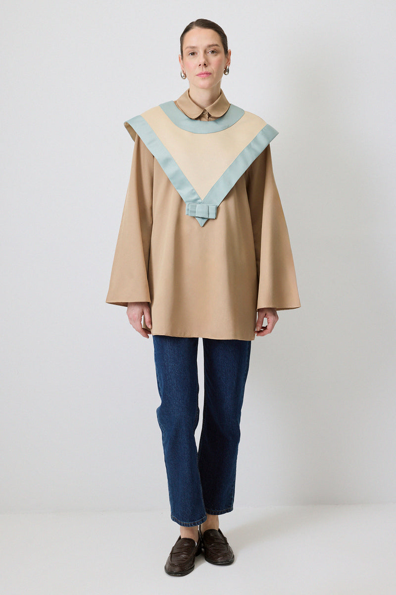 COLLAR DETAILED SATIN TUNIC – Touché Europe