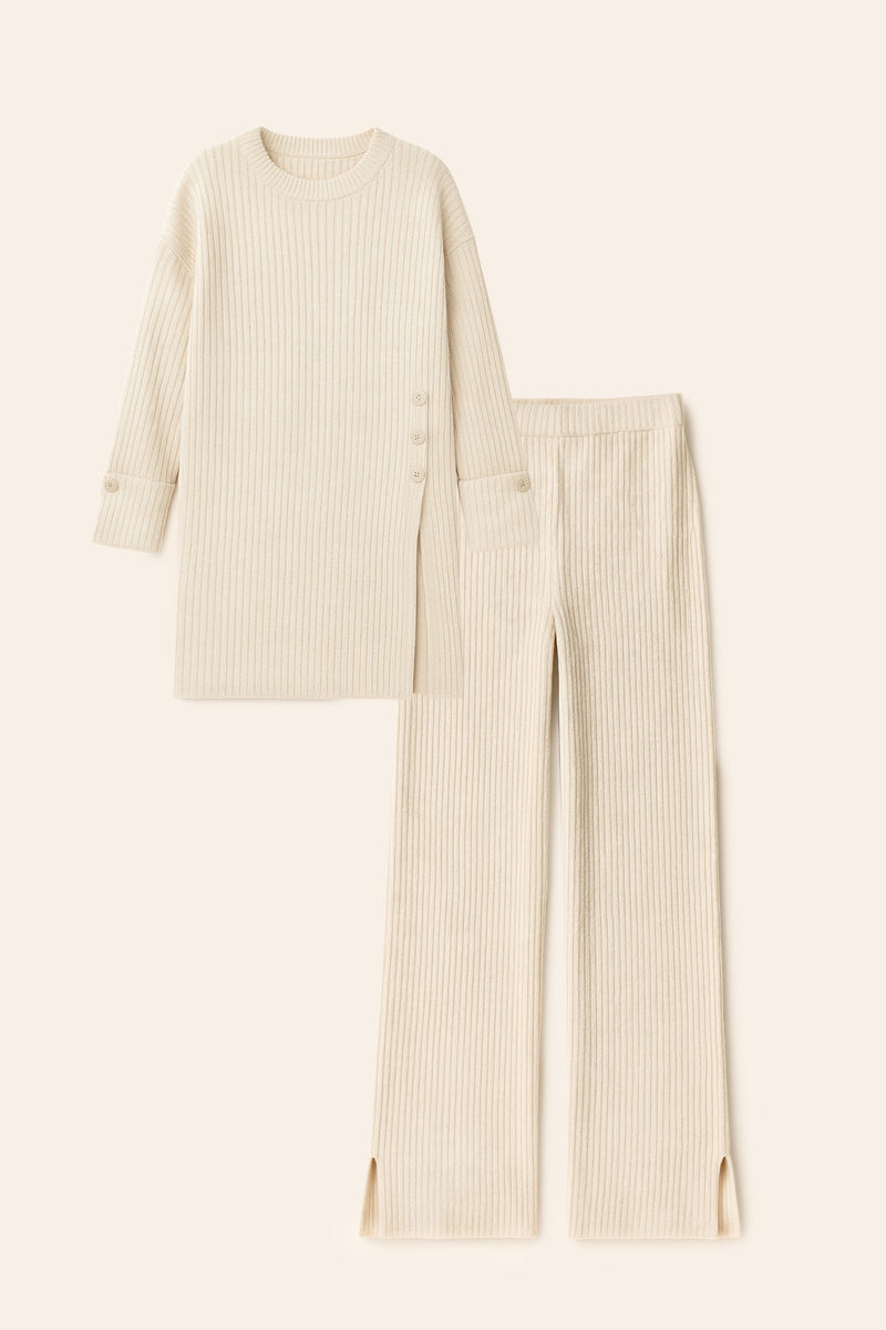 KNITWEAR SET WITH BUTTON DETAILED – Touché Europe